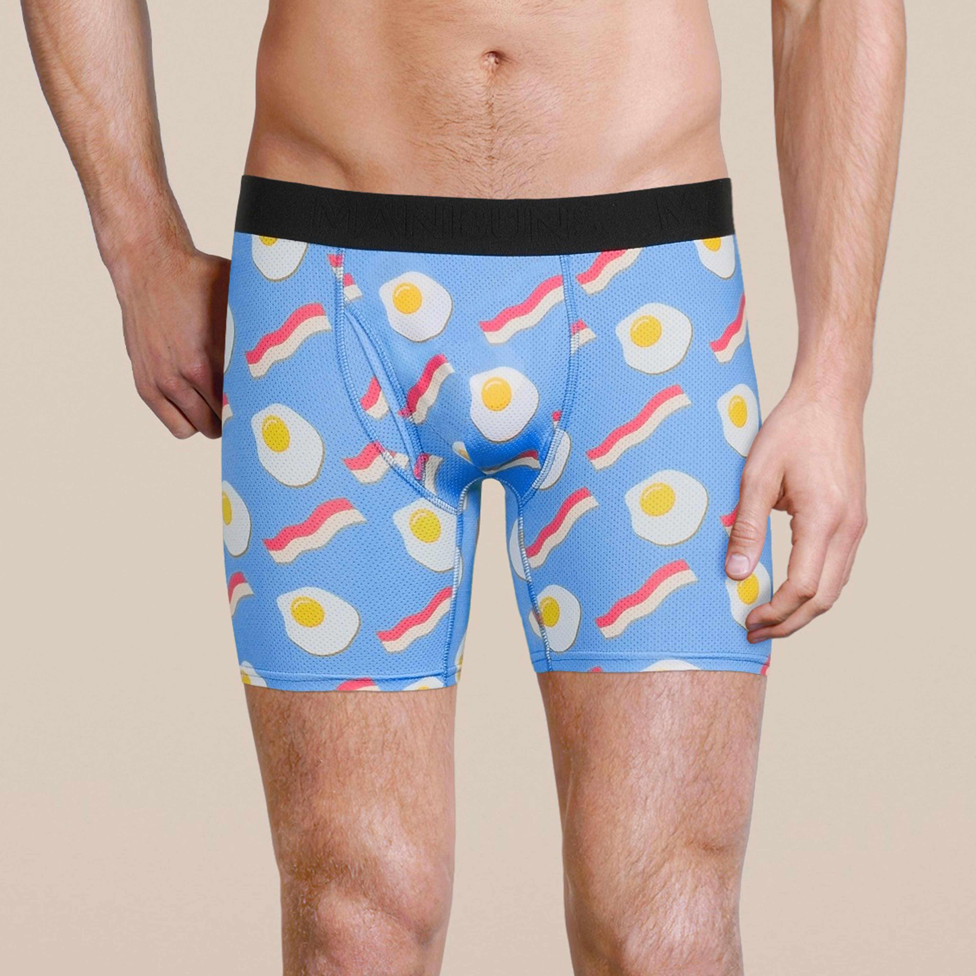 Men's Bacon and Eggs Boxer Brief Underwear – intimatewhispersboutique